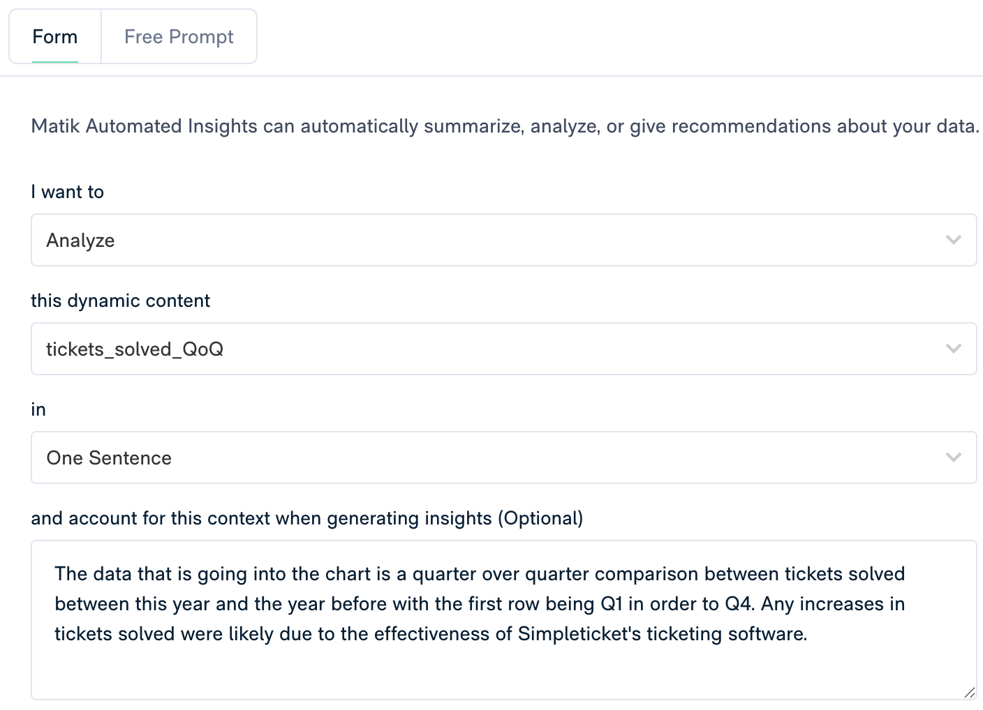 Using Matik Insights Dynamic Content – Matik